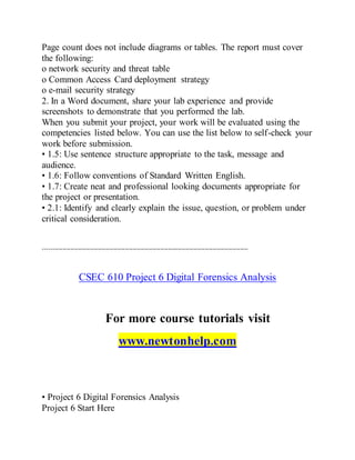 Csec 610 Extraordinary Success/newtonhelp.com