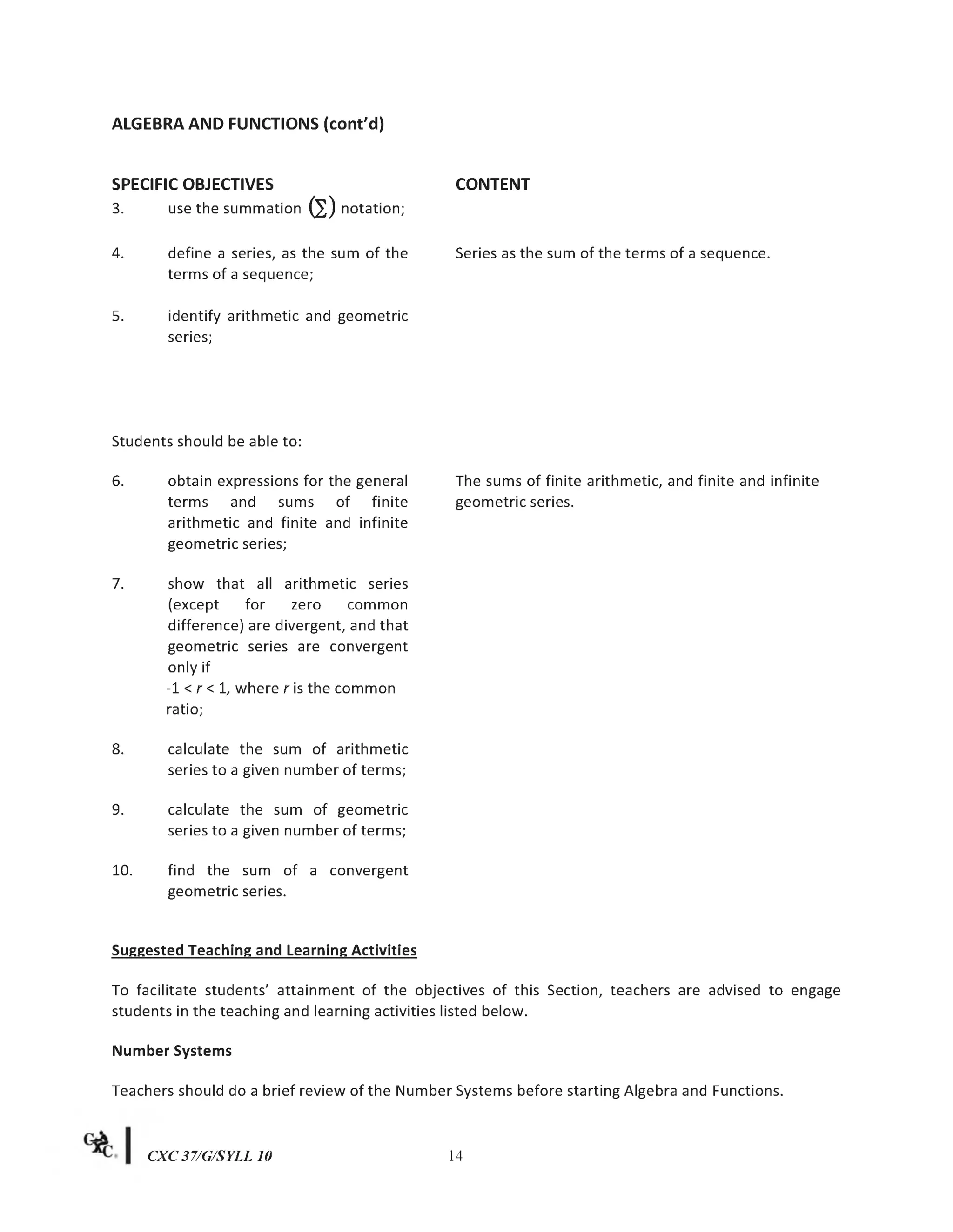 CXC CSEC Syllabus for Additional Mathematics | PDF