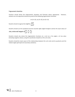 CXC CSEC Syllabus for Additional Mathematics | PDF