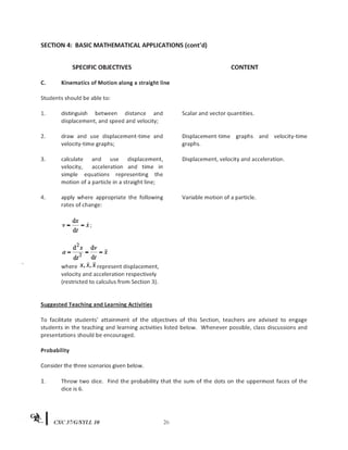 CXC CSEC Syllabus for Additional Mathematics | PDF