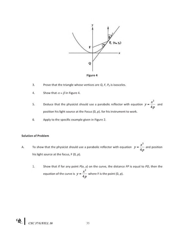 CXC CSEC Syllabus for Additional Mathematics | PDF