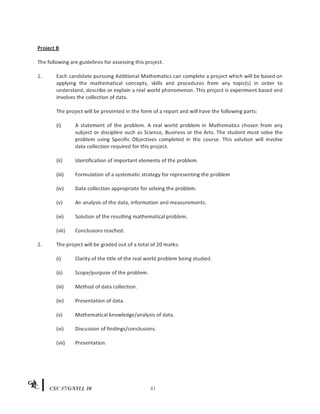 CXC CSEC Syllabus for Additional Mathematics | PDF