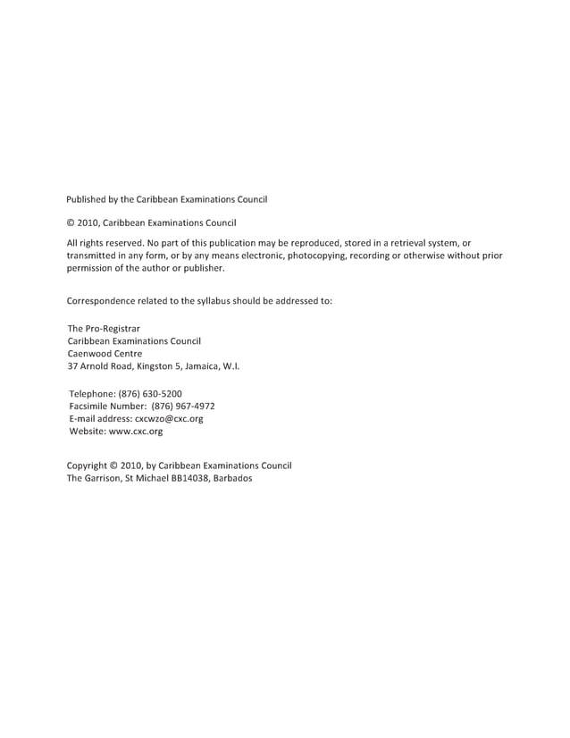 CXC CSEC Syllabus for Additional Mathematics | PDF