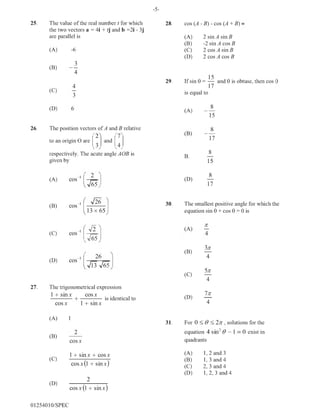CXC CSEC Syllabus for Additional Mathematics | PDF