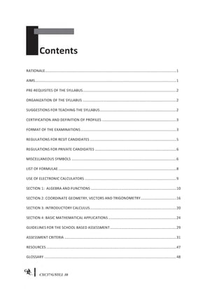 CXC CSEC Syllabus for Additional Mathematics | PDF