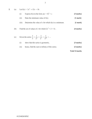 CXC CSEC Syllabus for Additional Mathematics | PDF