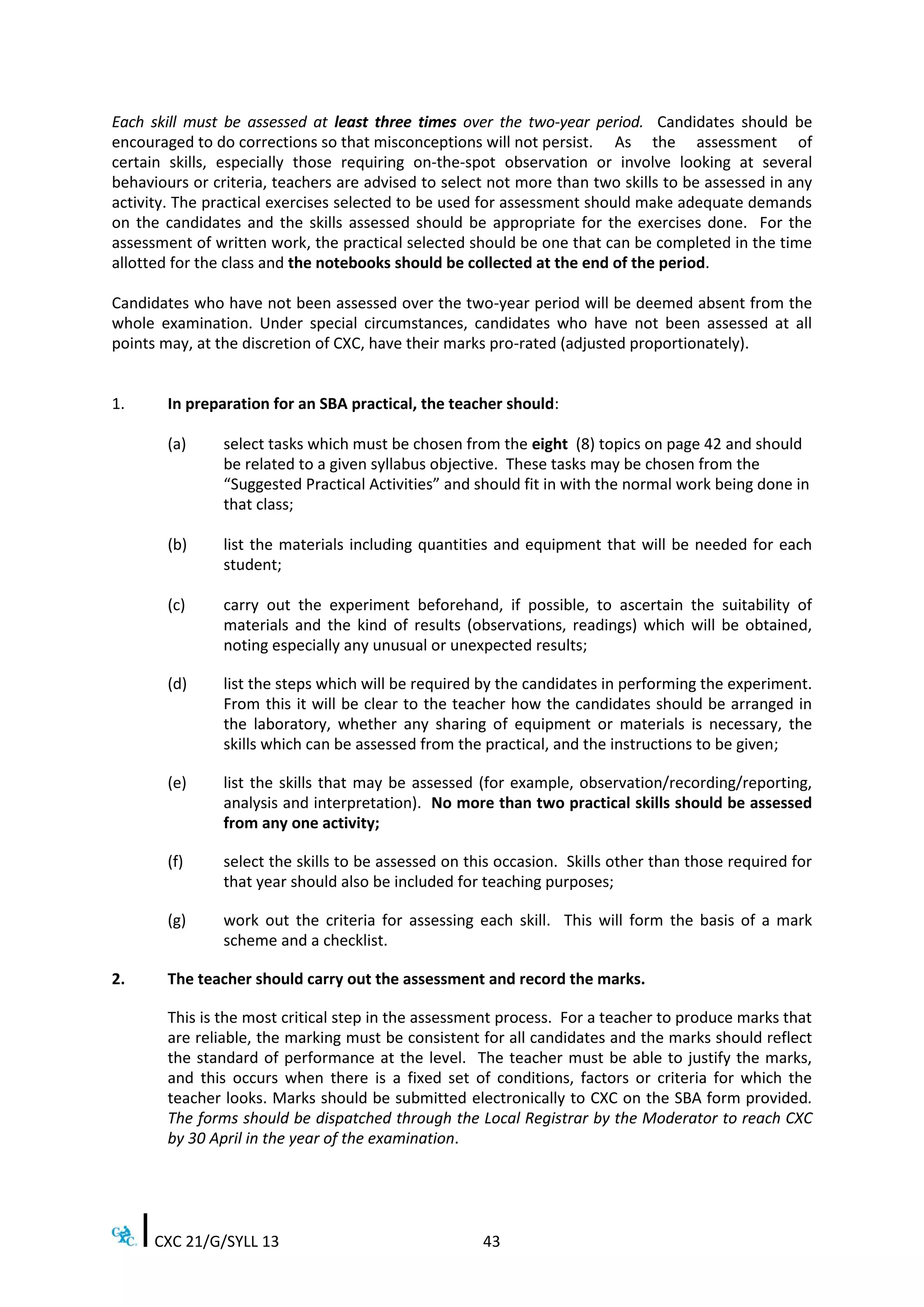 Csec chemistry syllabus 2015 | PDF