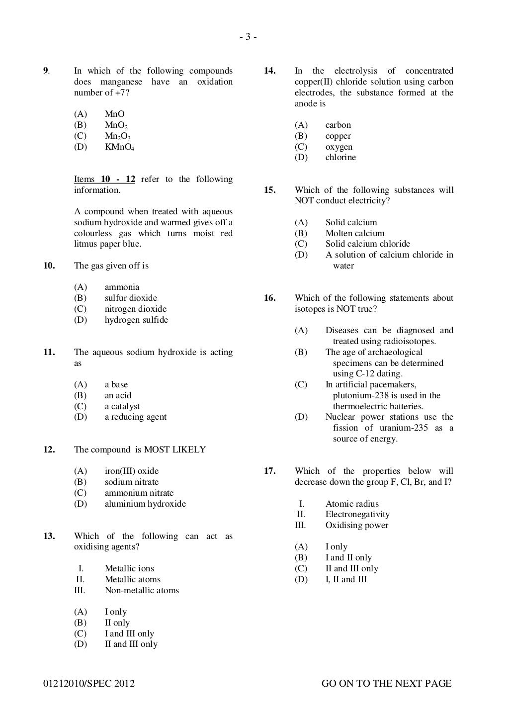 Csec chemistry syllabus 2015