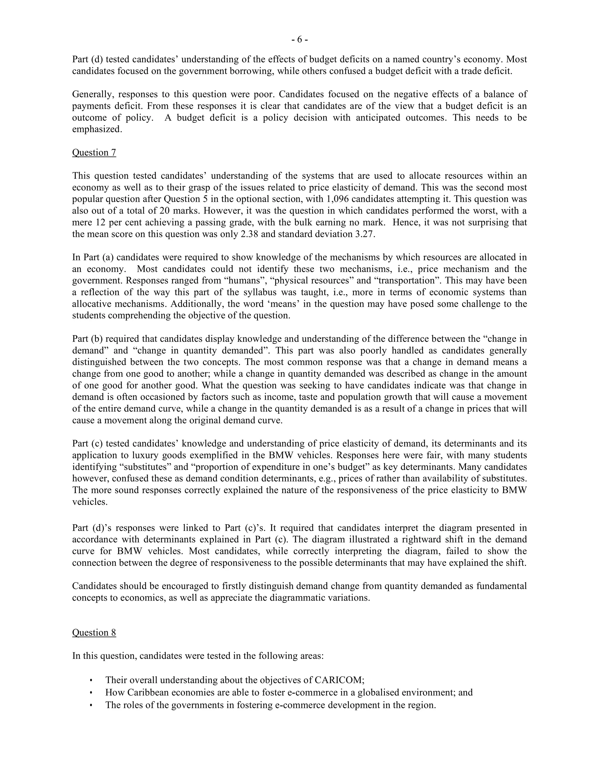 CXC CSEC Syllabus for Economics | PDF