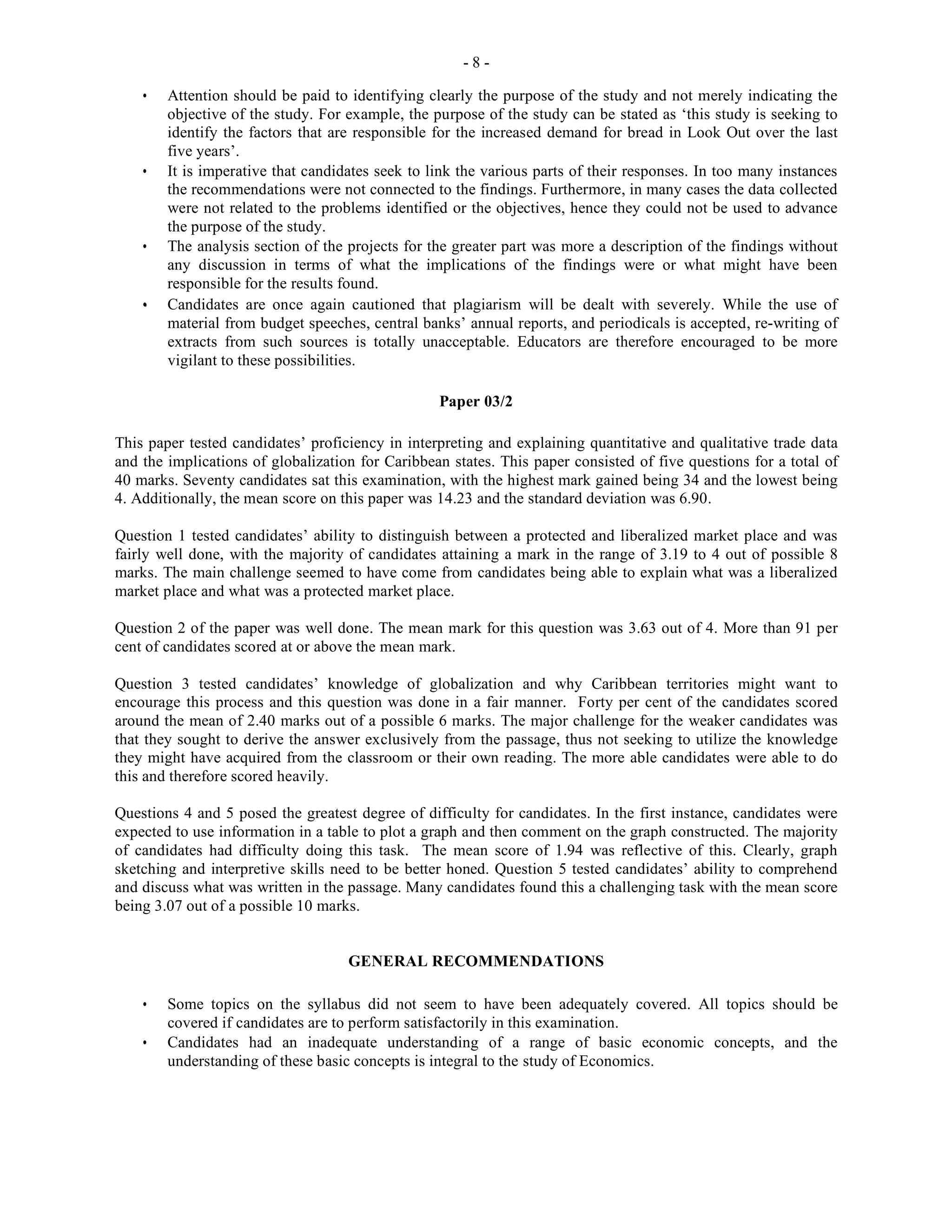 CXC CSEC Syllabus for Economics | PDF