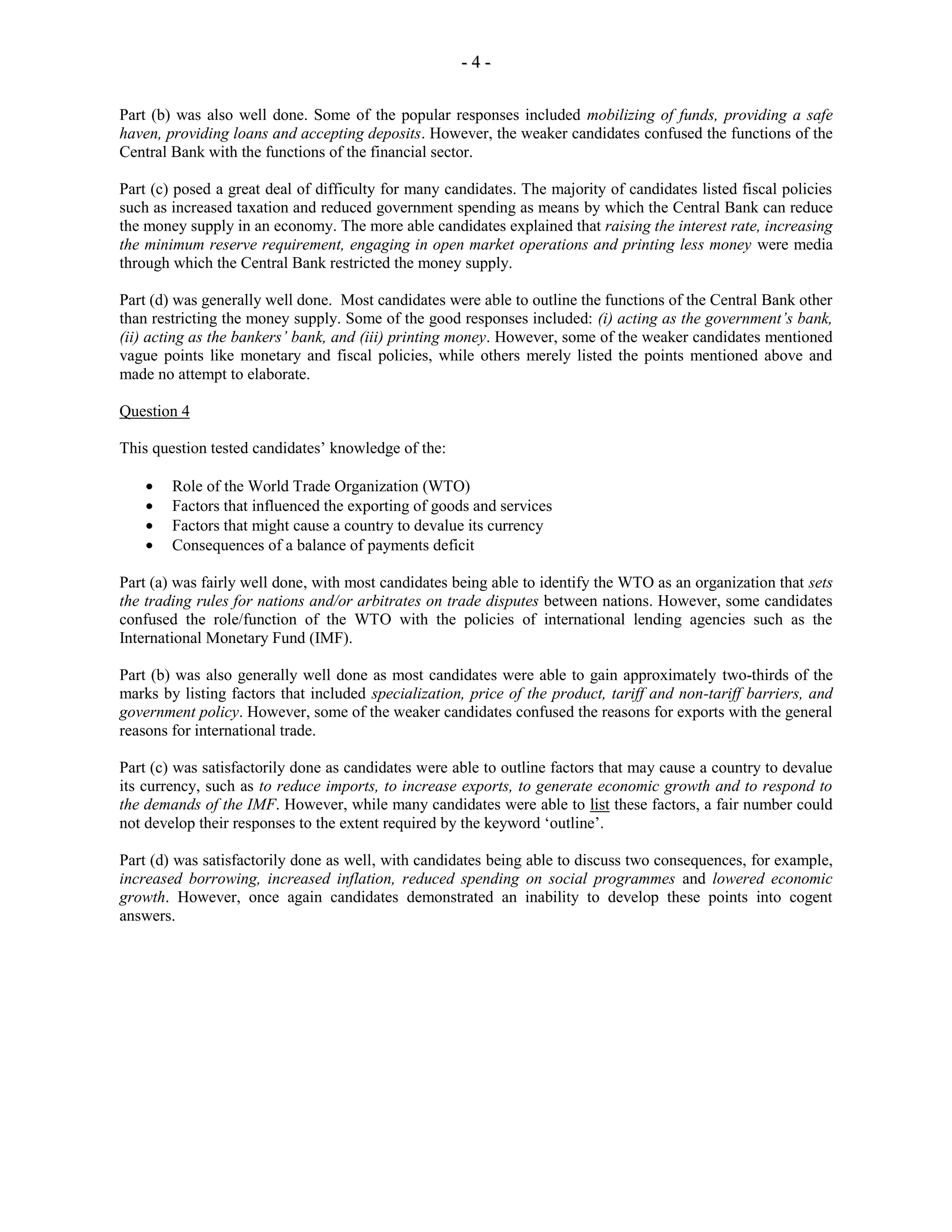 CXC CSEC Syllabus for Economics | PDF