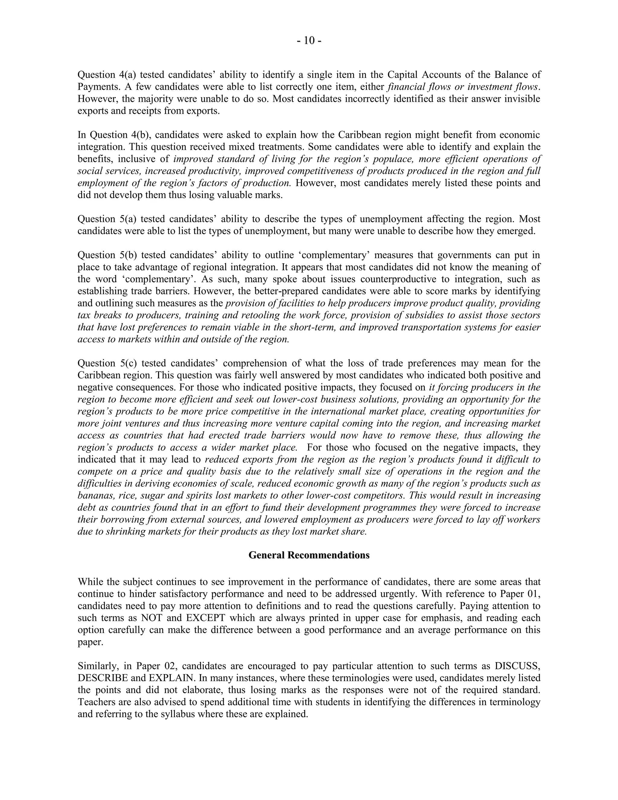 CXC CSEC Syllabus for Economics | PDF