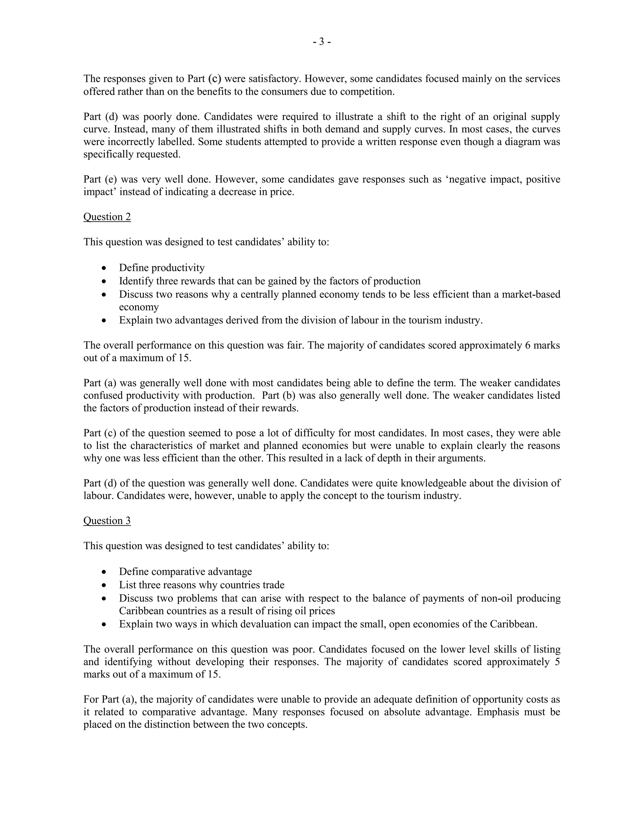 CXC CSEC Syllabus for Economics | PDF