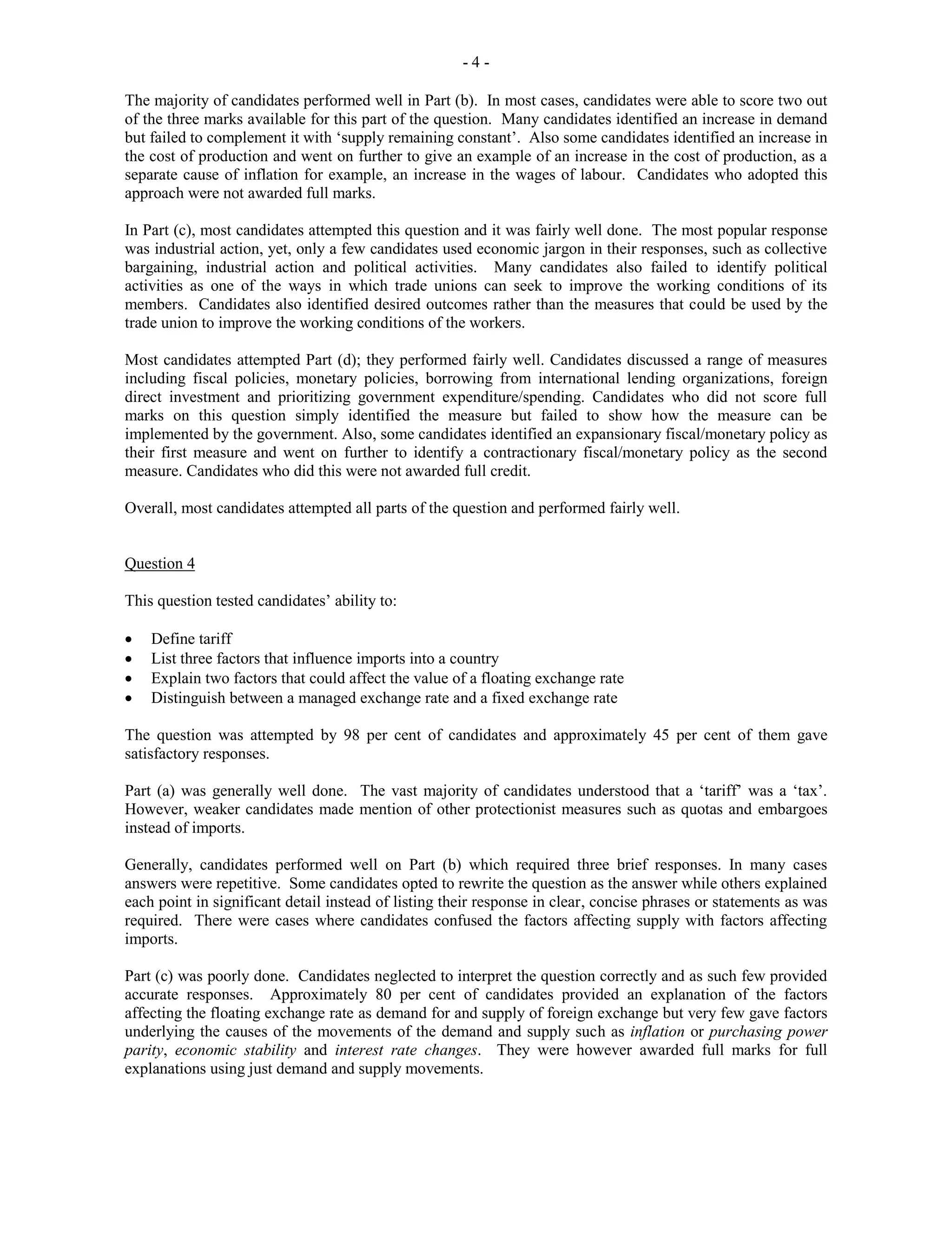 CXC CSEC Syllabus for Economics | PDF