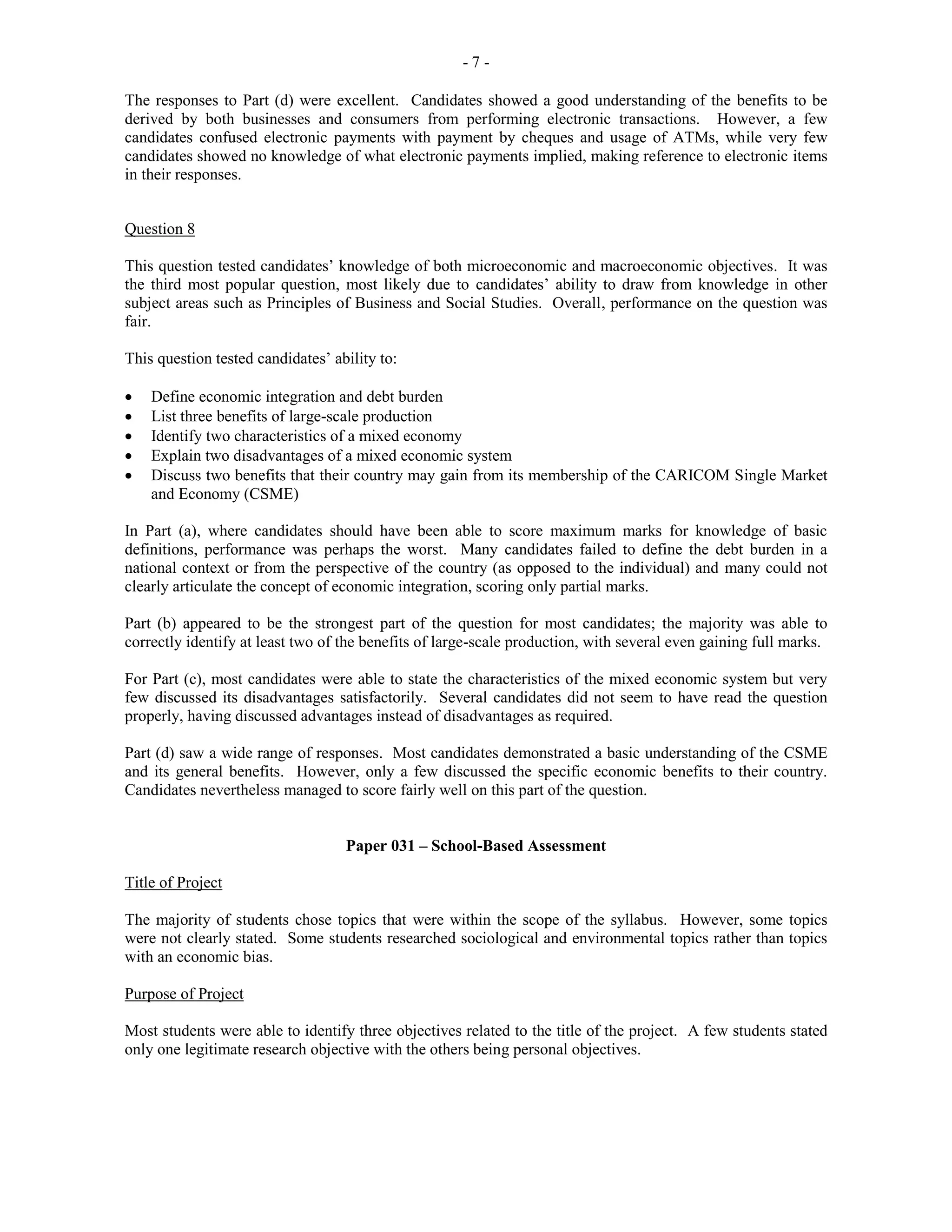 CXC CSEC Syllabus for Economics | PDF