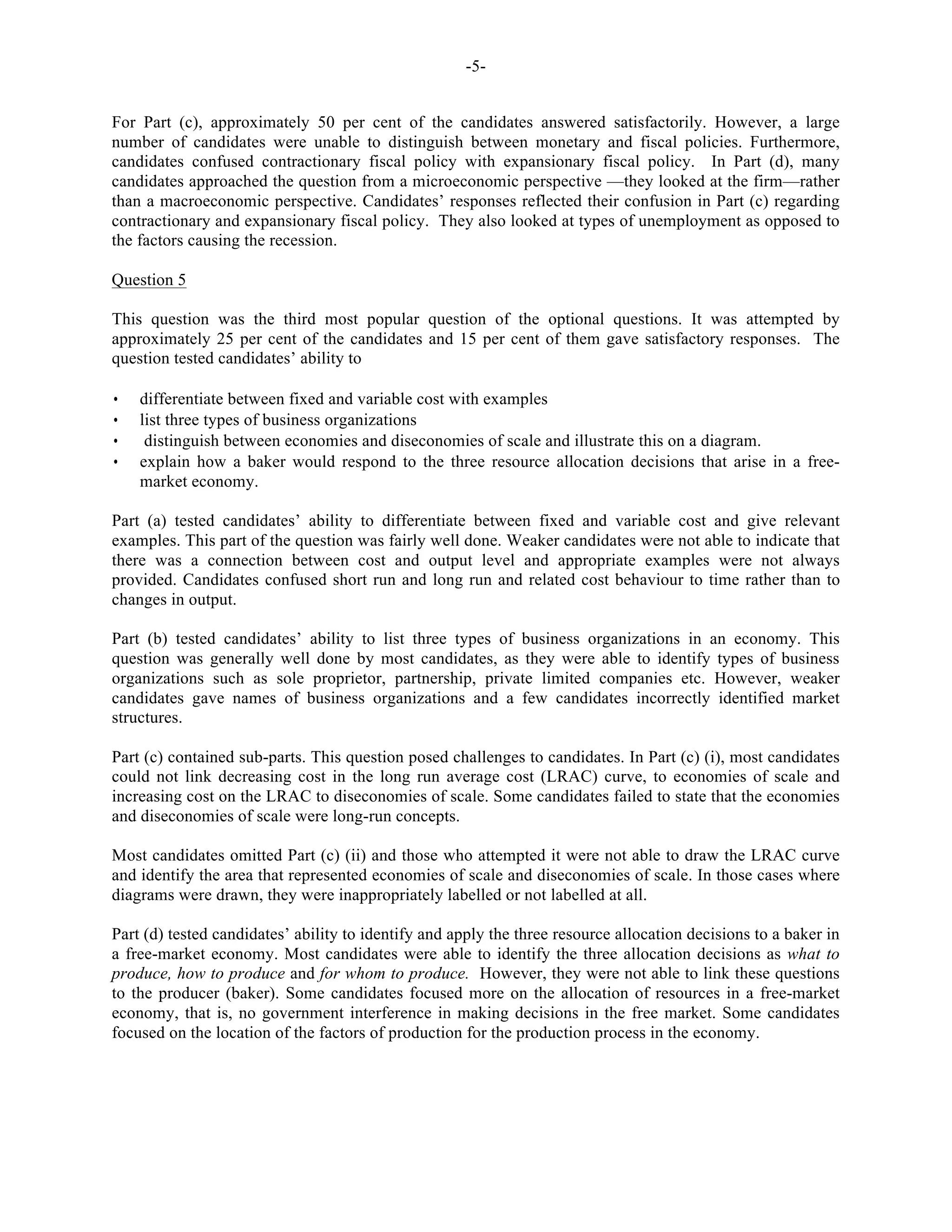 CXC CSEC Syllabus for Economics | PDF