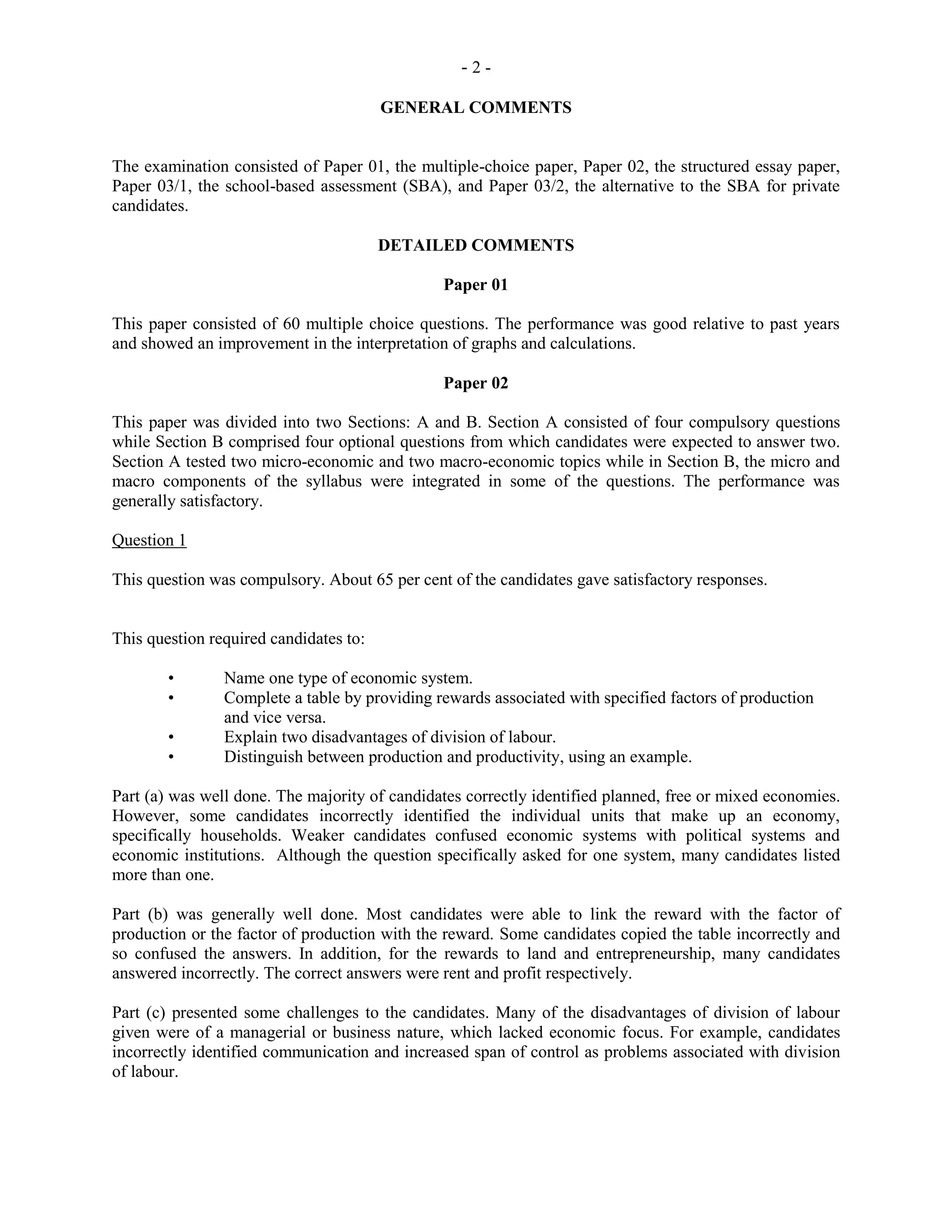 CXC CSEC Syllabus for Economics | PDF