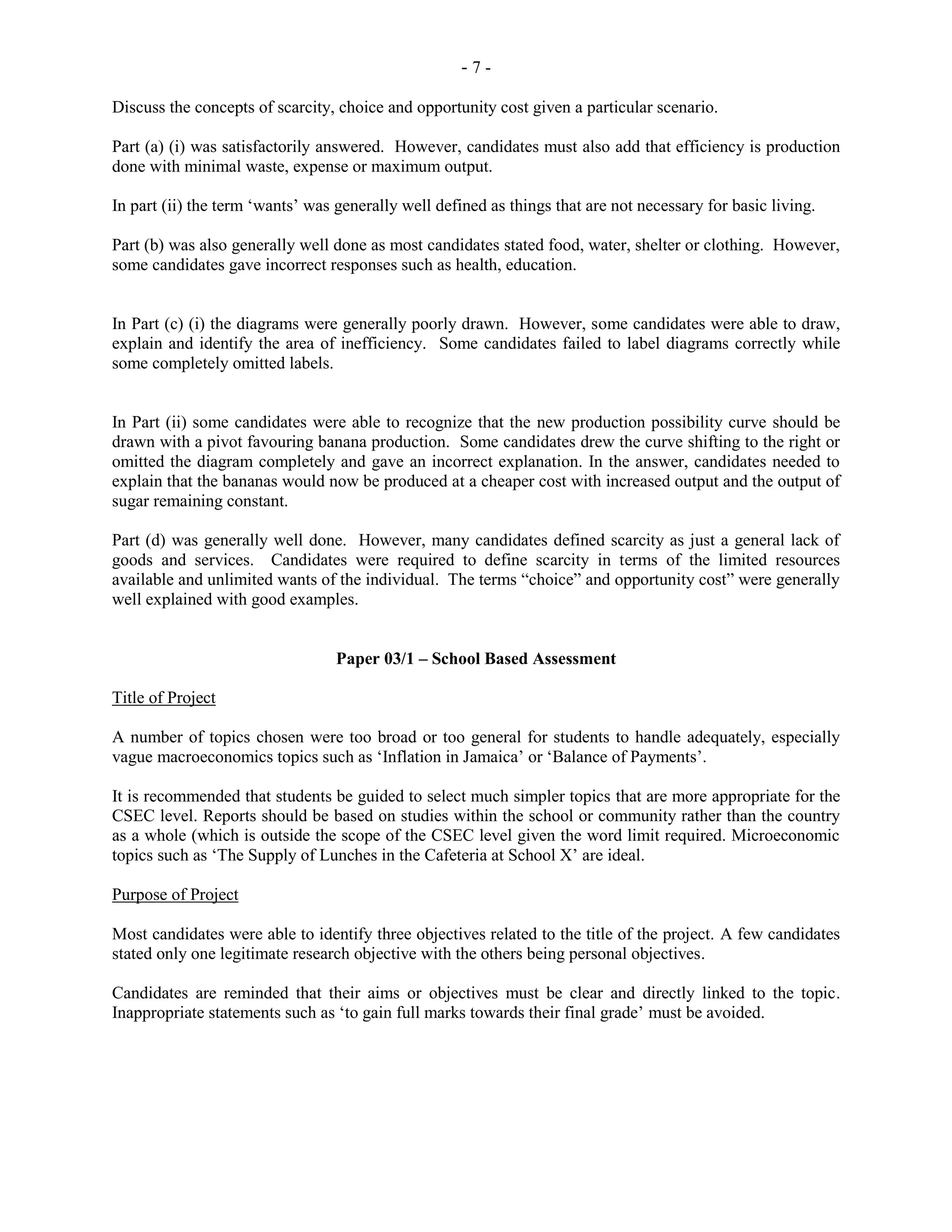 CXC CSEC Syllabus for Economics | PDF