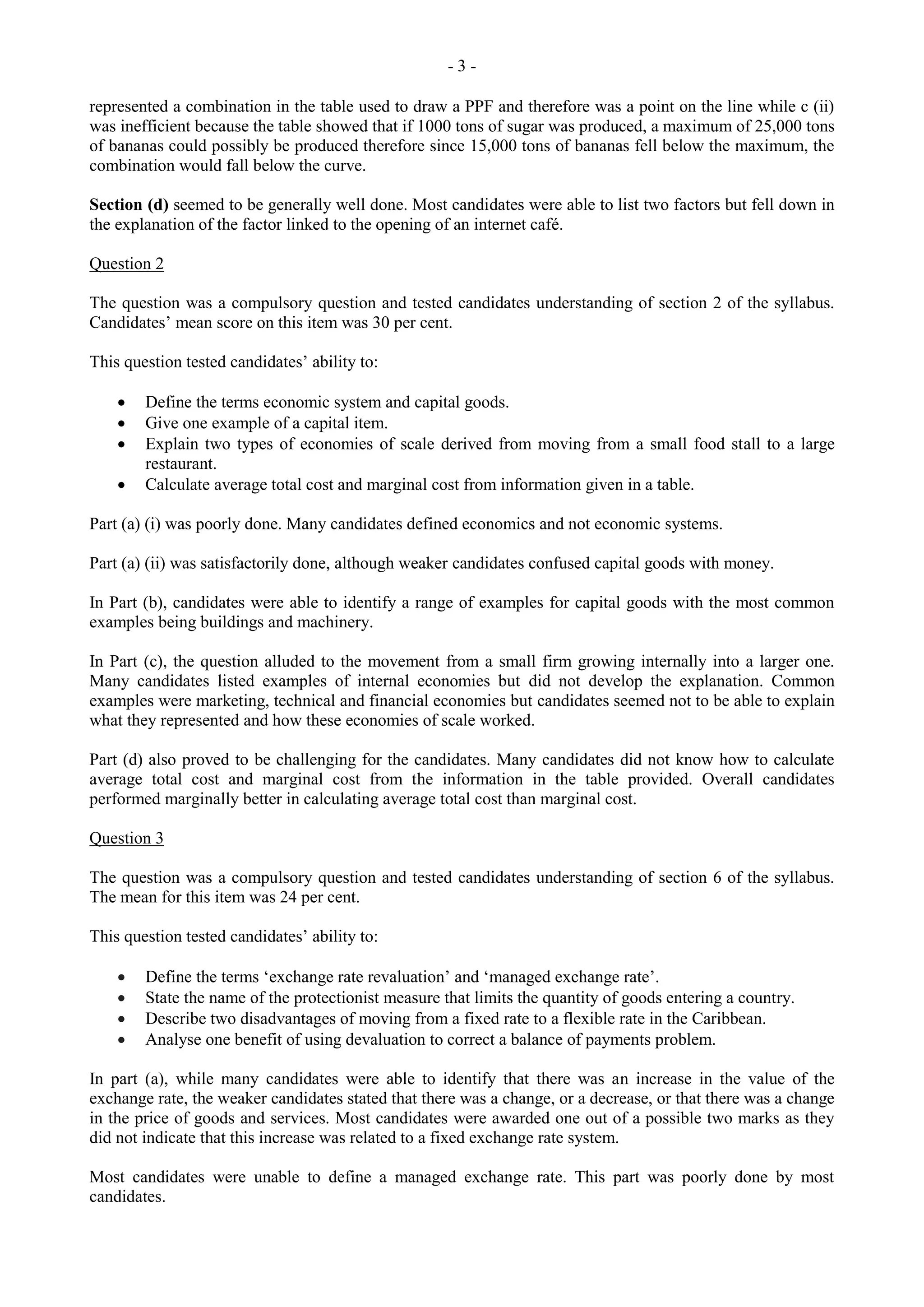 CXC CSEC Syllabus for Economics | PDF