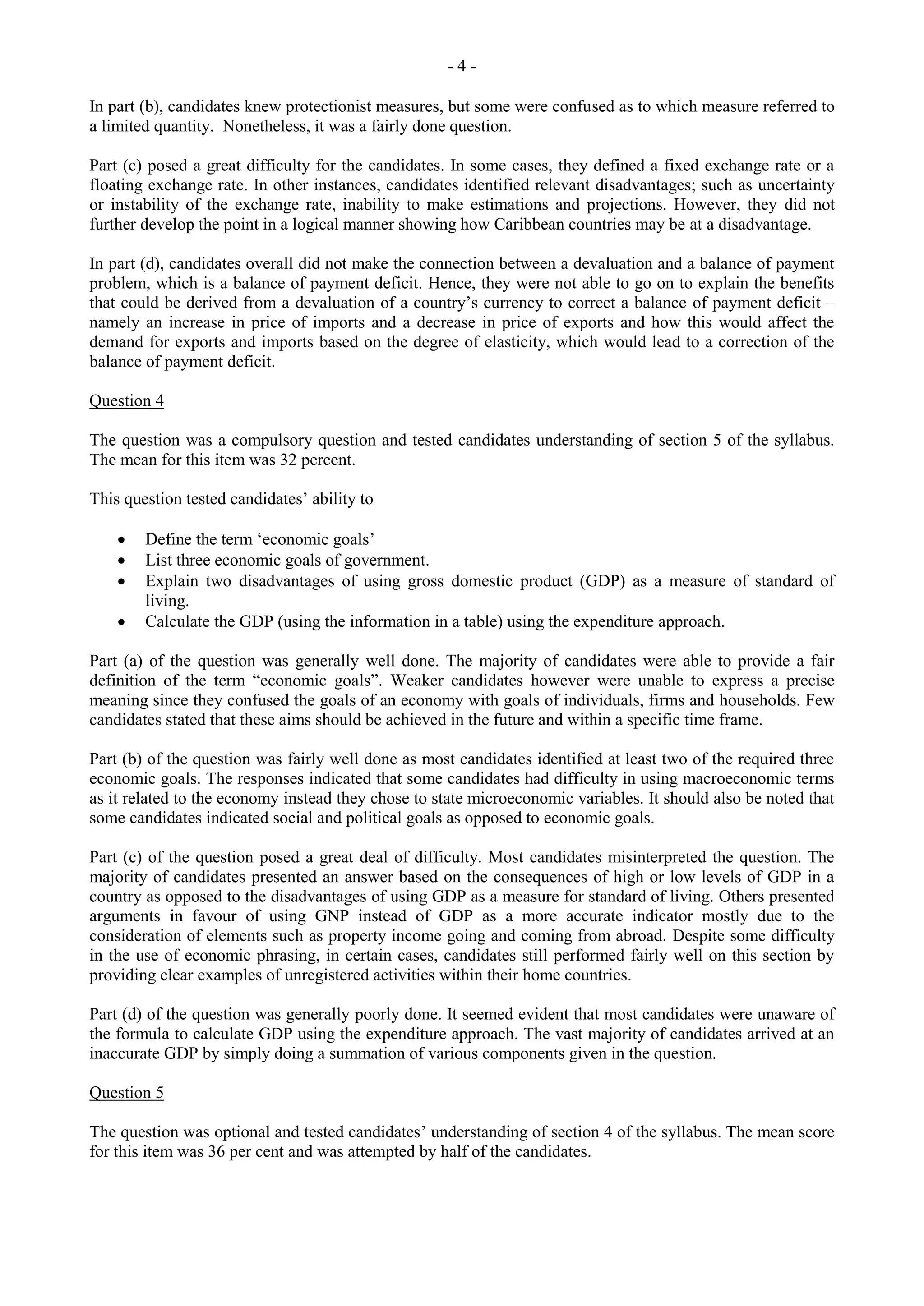 CXC CSEC Syllabus for Economics | PDF