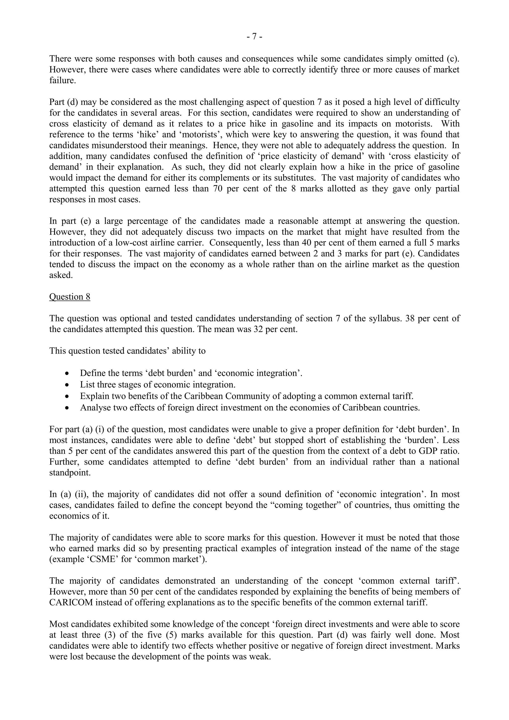 CXC CSEC Syllabus for Economics | PDF