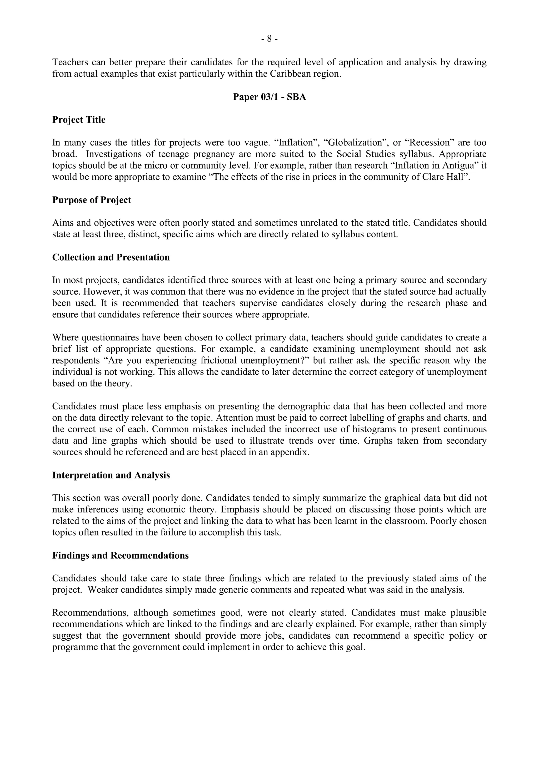 CXC CSEC Syllabus for Economics | PDF