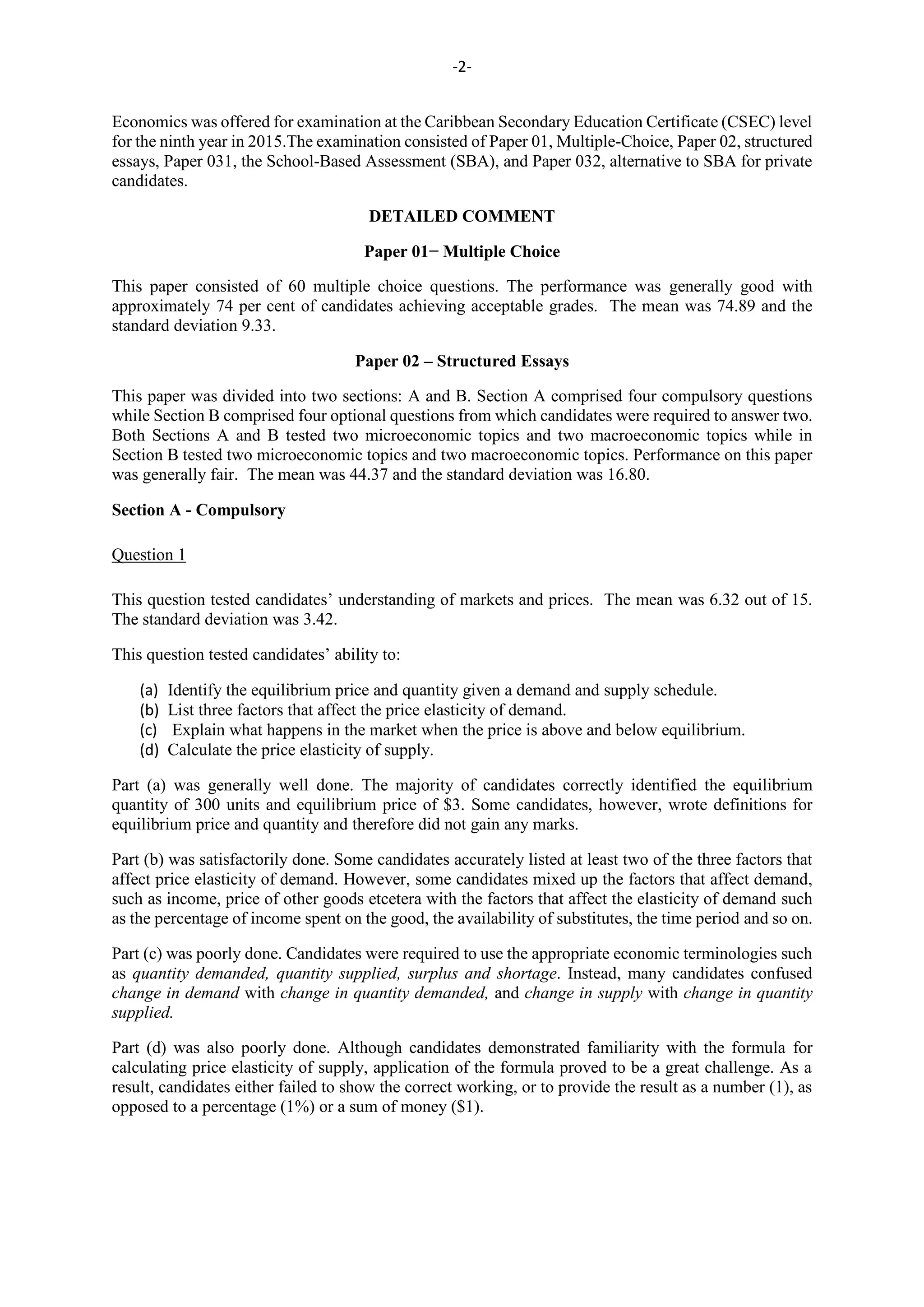 CXC CSEC Syllabus for Economics | PDF