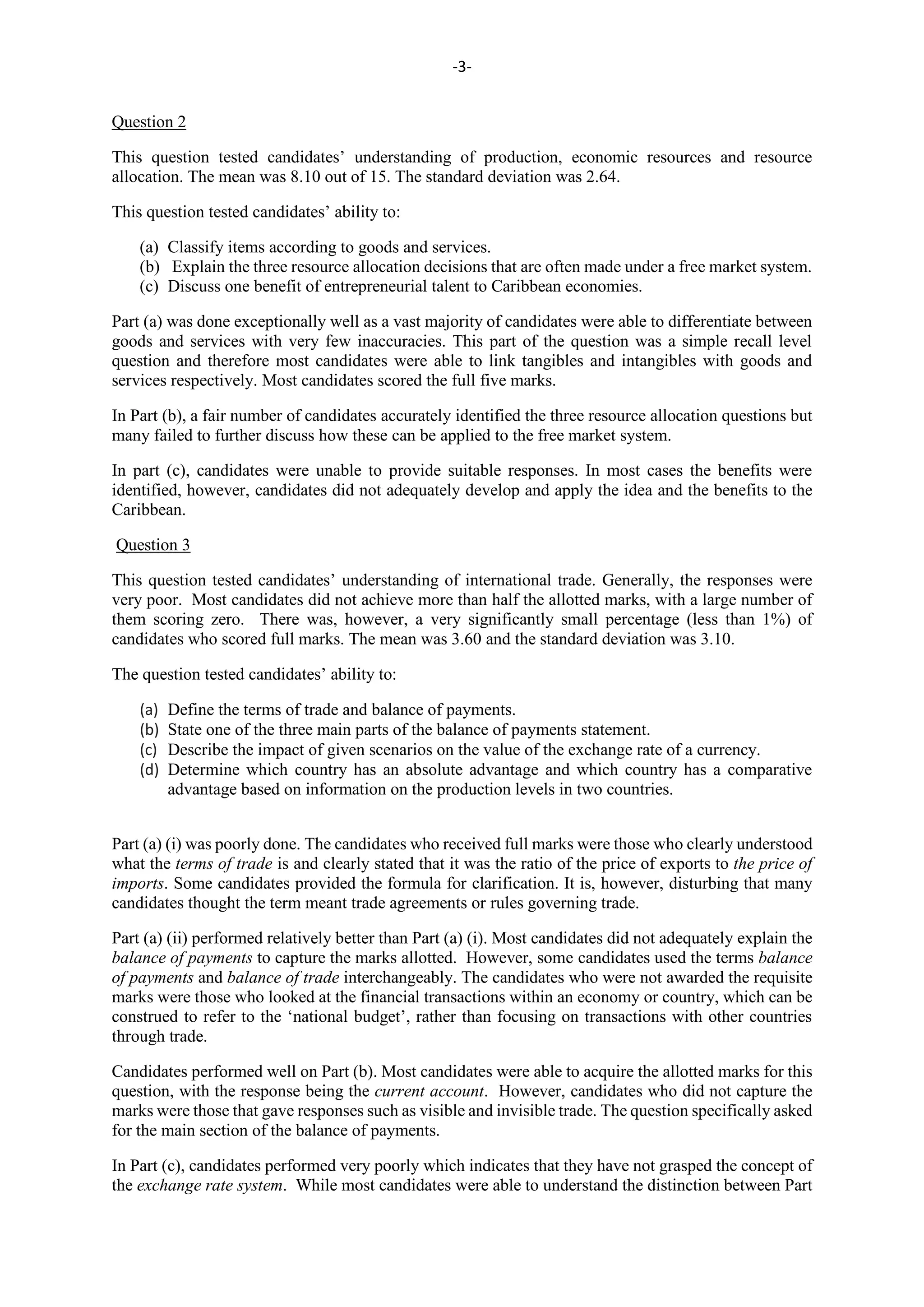 CXC CSEC Syllabus for Economics | PDF