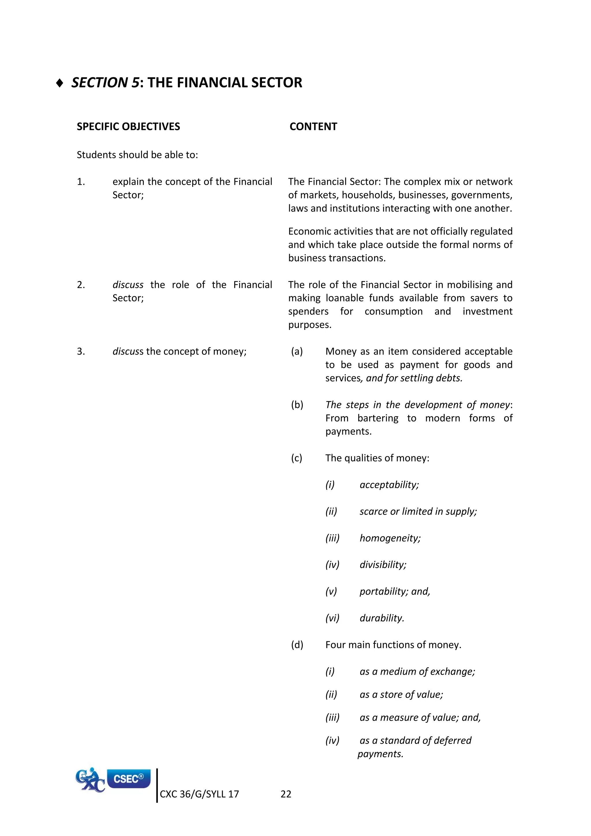 CXC CSEC Syllabus for Economics | PDF | Educational Assessment | Education