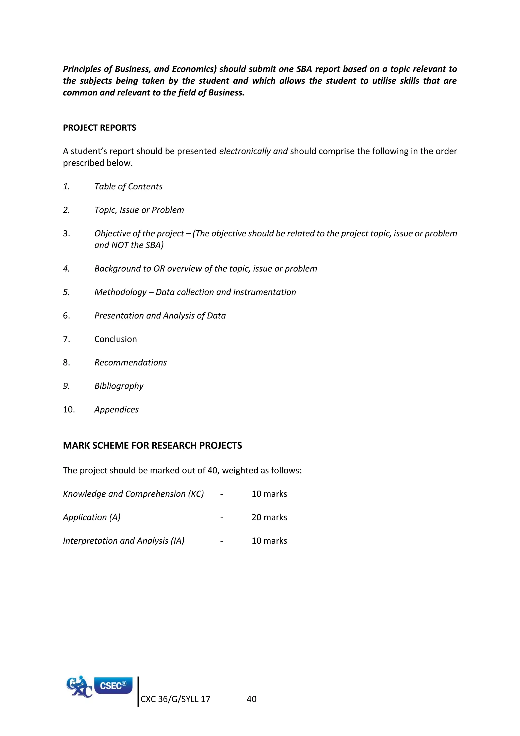 CXC CSEC Syllabus for Economics | PDF