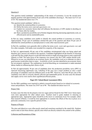 CXC CSEC Syllabus for Economics | PDF