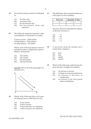 CXC CSEC Syllabus for Economics | PDF