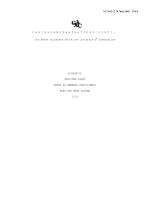 CXC CSEC Syllabus for Economics | PDF