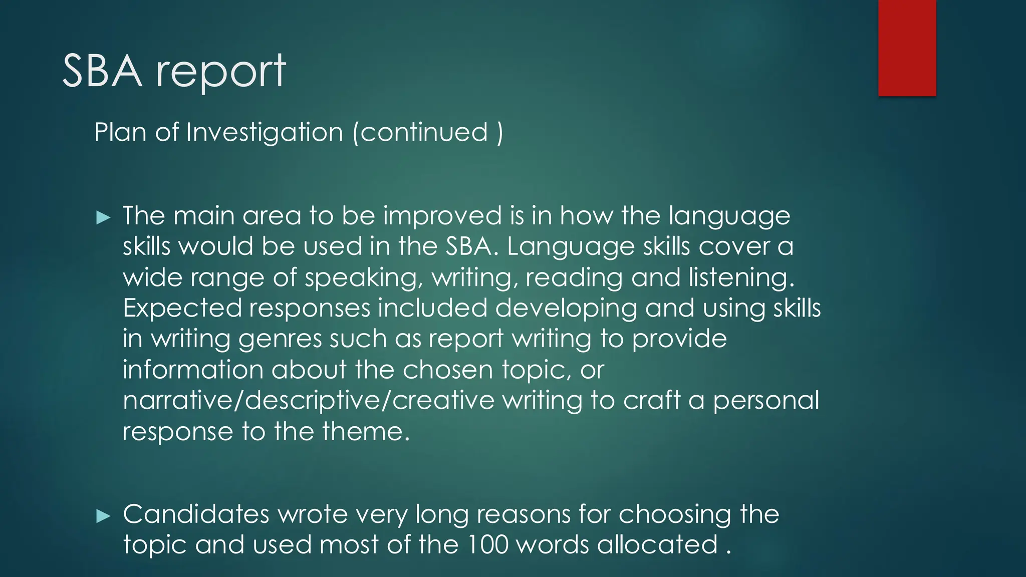 CSEC English SBA.pdf SBA Guideline for 24 | PDF