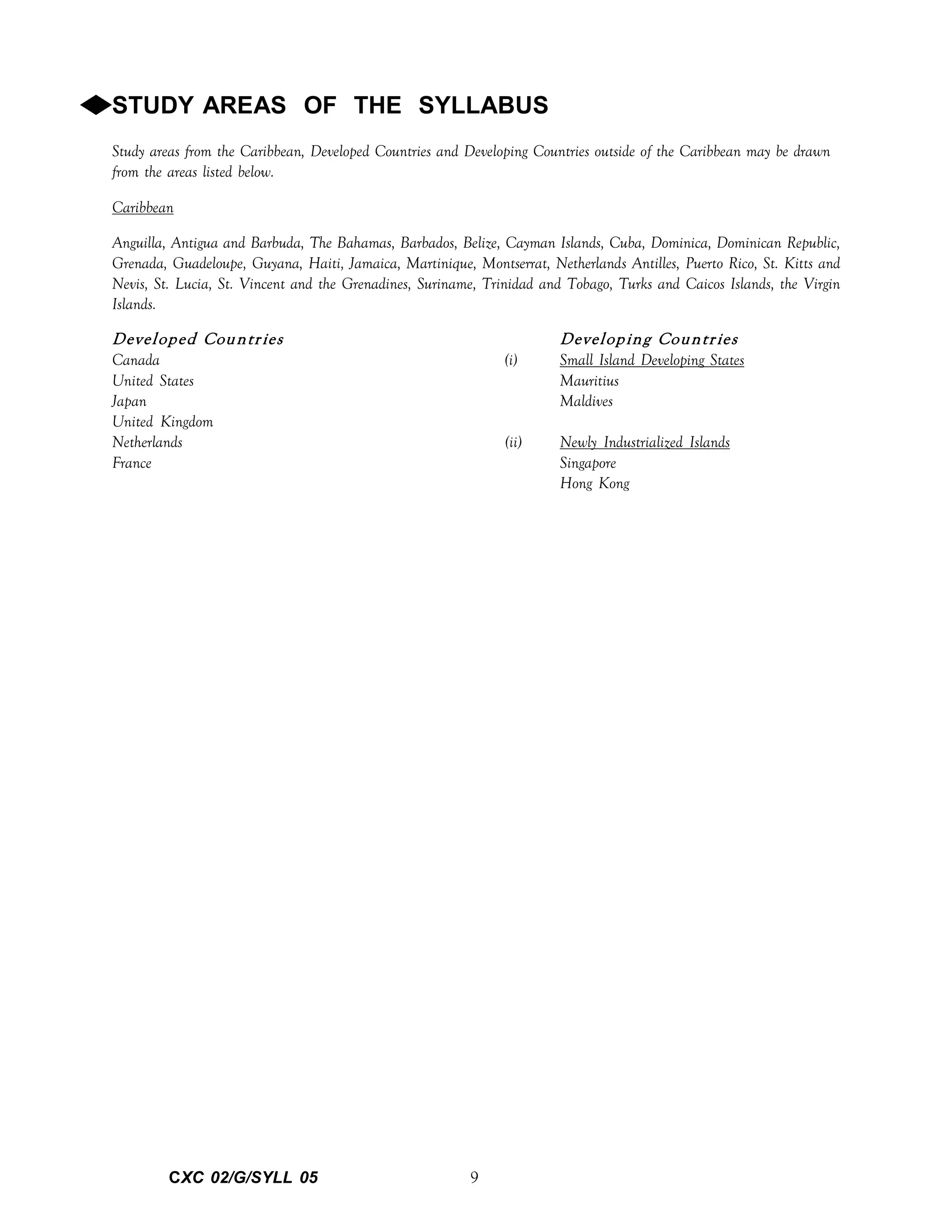 Csec geography syllabus | PDF