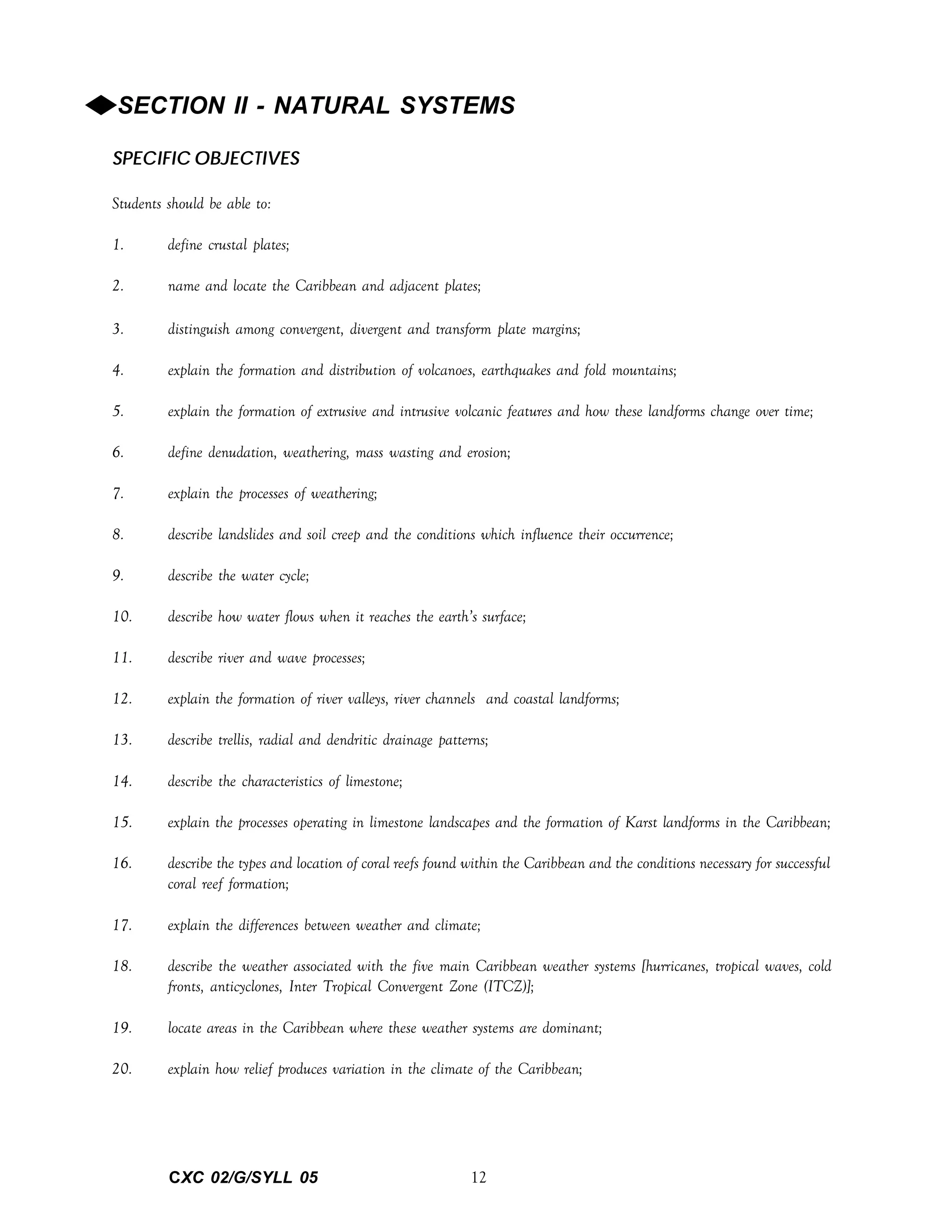 Csec geography syllabus | PDF