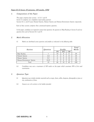 Csec geography syllabus | PDF