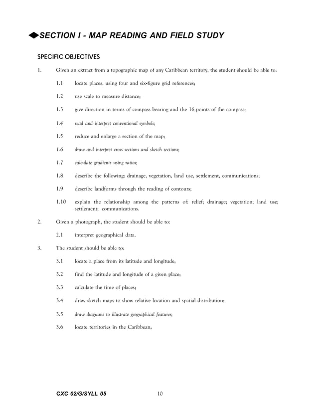 Csec geography syllabus | PDF | Educational Assessment | Education