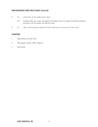 Csec geography syllabus | PDF | Educational Assessment | Education