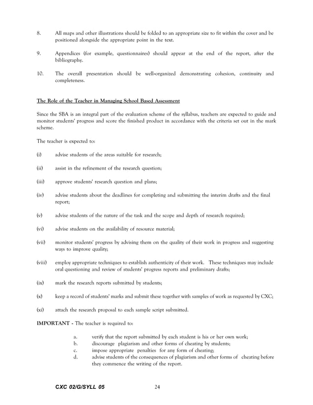 Csec geography syllabus | PDF | Educational Assessment | Education