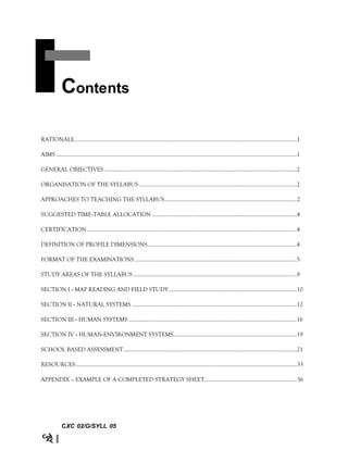 Csec geography syllabus | PDF | Educational Assessment | Education