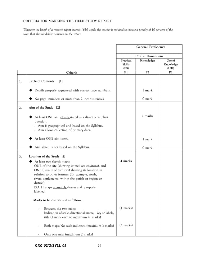 Csec geography syllabus | PDF | Educational Assessment | Education