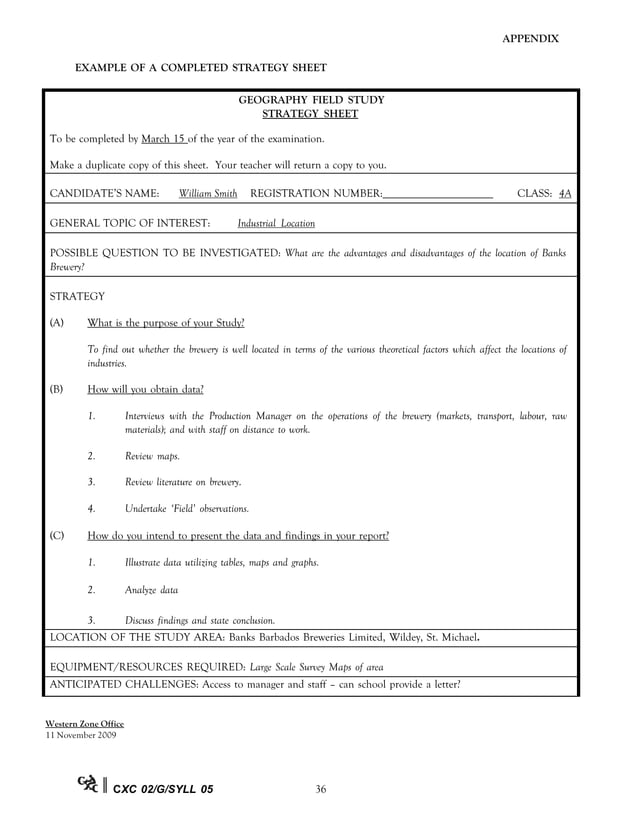 Csec geography syllabus | PDF | Educational Assessment | Education