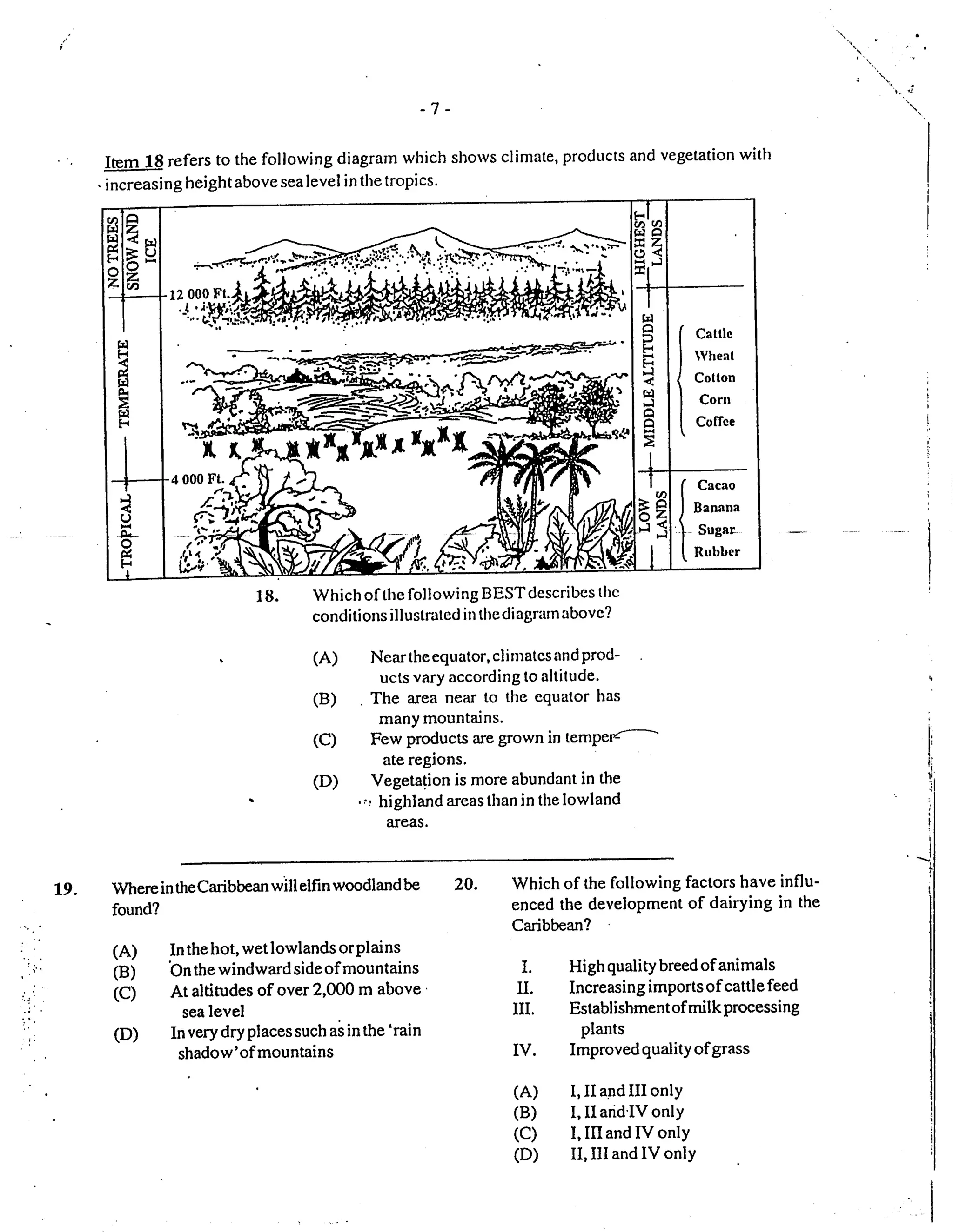 CSEC GEOGRAPHY PAPER 1- 2003 | PDF
