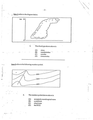 CSEC GEOGRAPHY PAPER 1- 2003 | PDF
