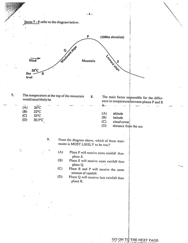 CSEC GEOGRAPHY PAPER 1- 2003 | PDF