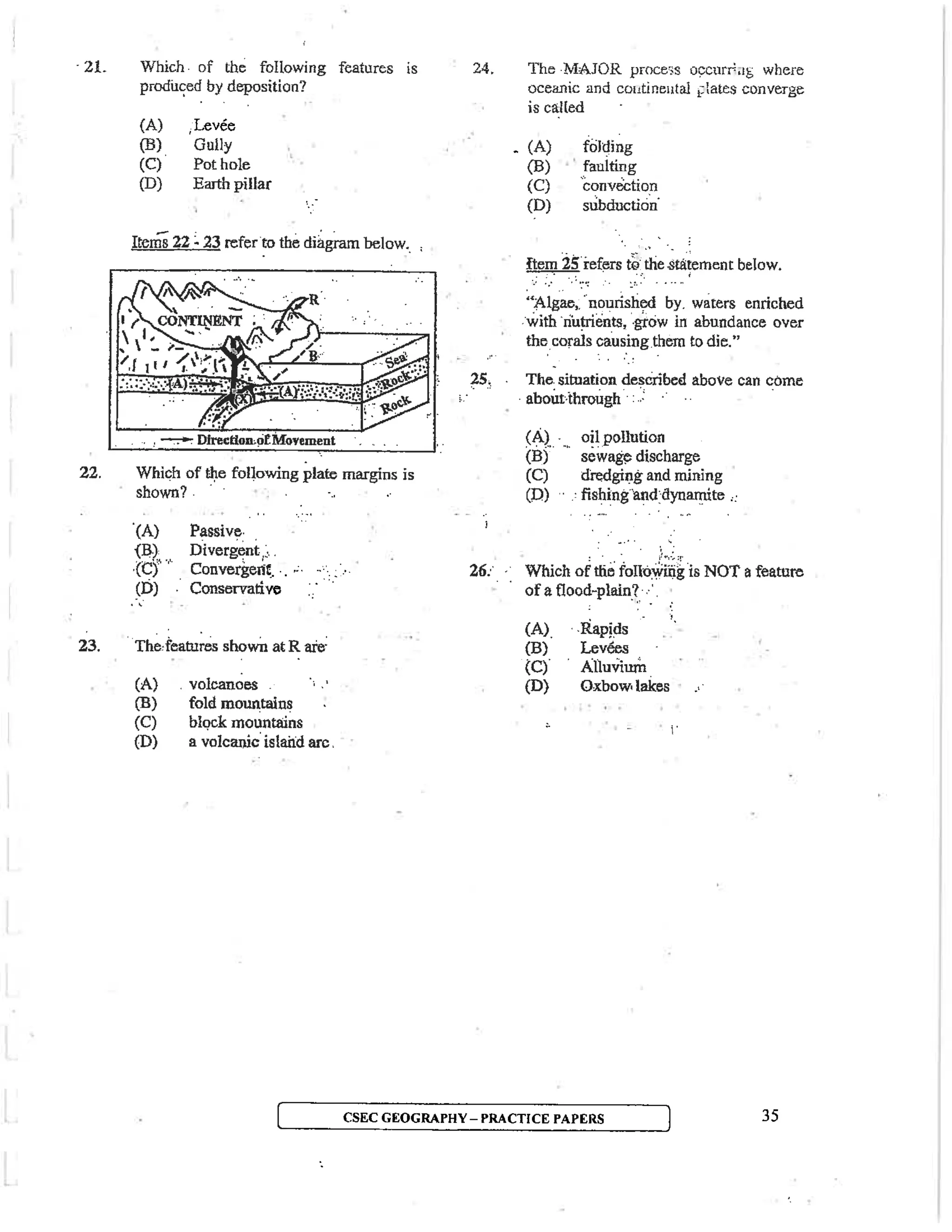 CSEC Geography Multiple Choice practice questions | PDF CSEC Geography Multiple Choice practice questions | PDF