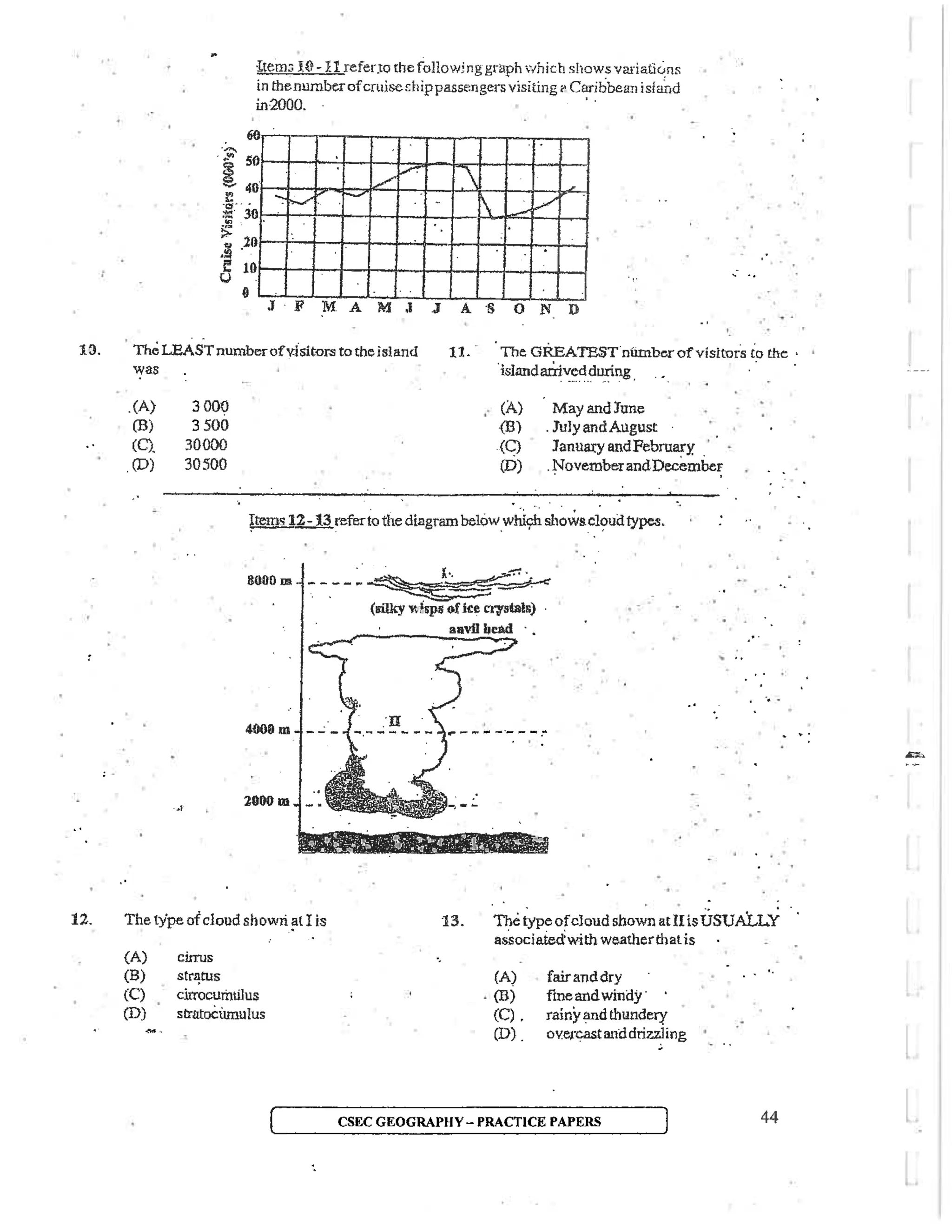 CSEC Geography Multiple Choice practice questions | PDF
