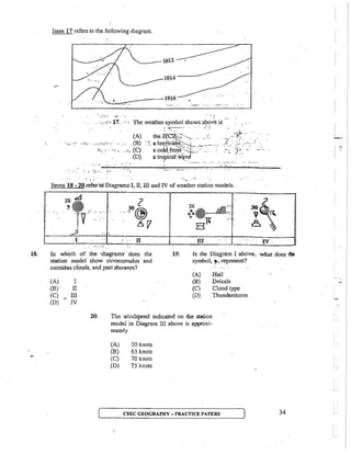 CSEC Geography Multiple Choice practice questions | PDF
