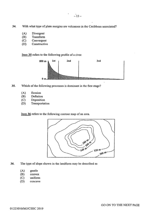 CSEC GEOGRAPHY PAPER 1- 2019 | PDF
